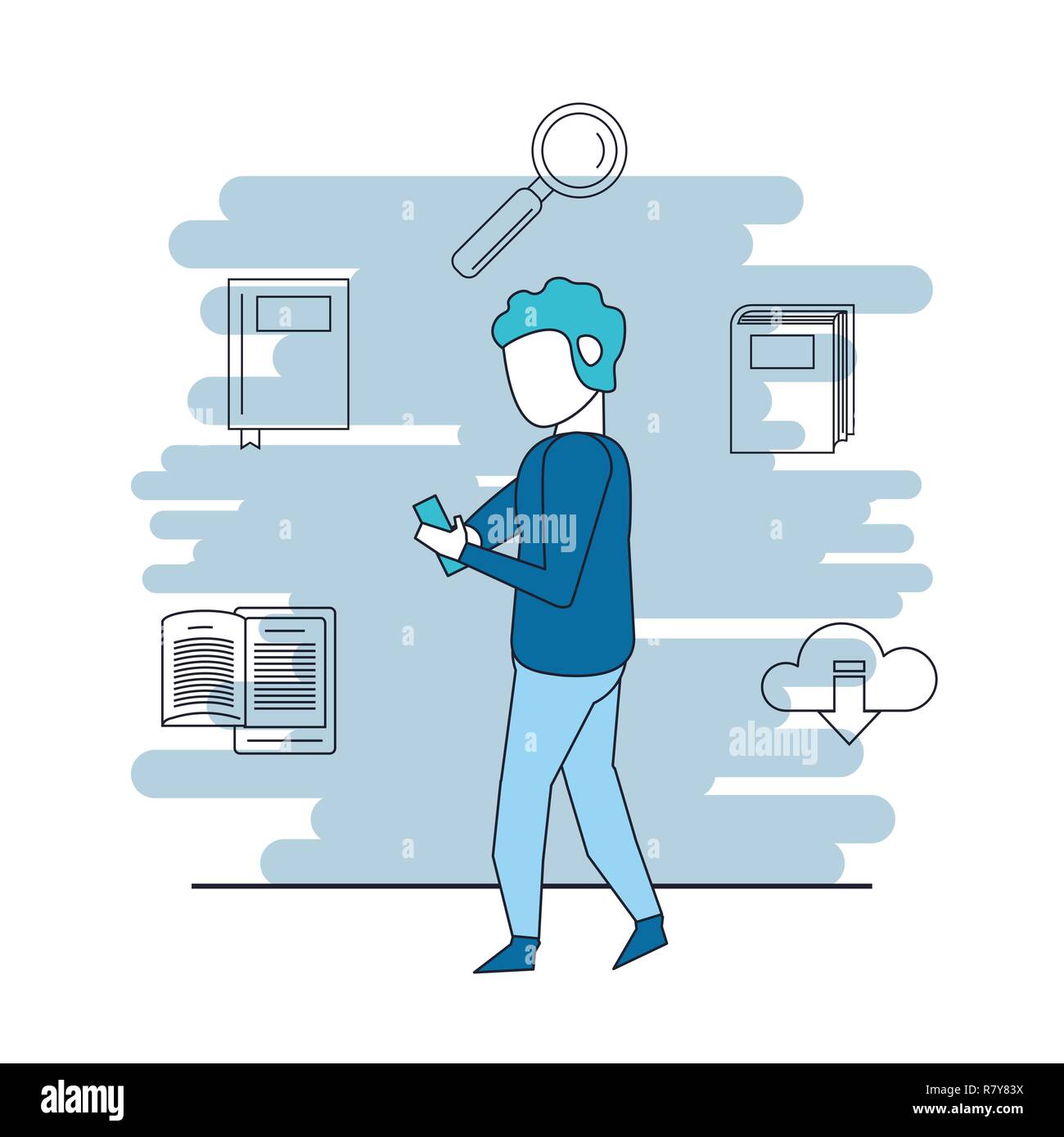 studying tools and man Stock Vector Image & Art - Alamy