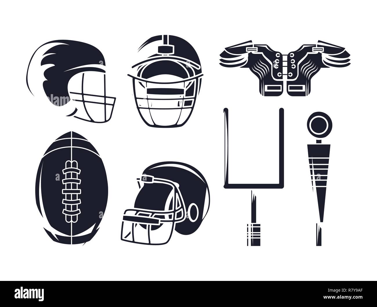 football elements icon Stock Vector Image & Art - Alamy
