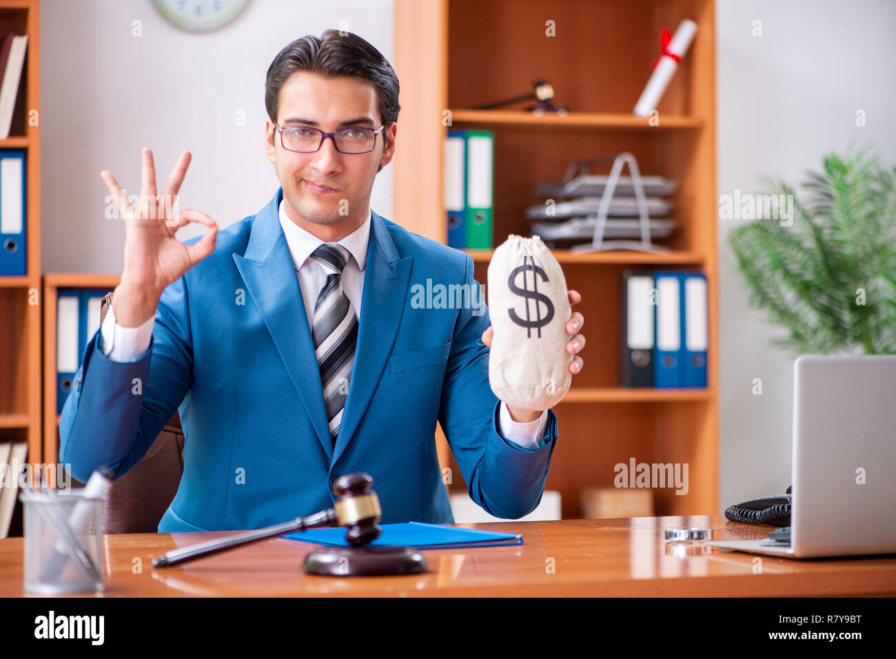 Lawyer working in the office Stock Photo - Alamy