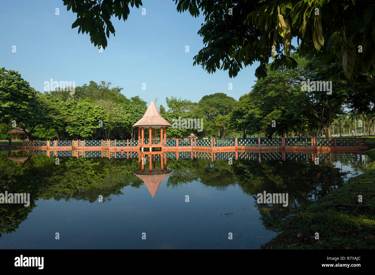 Water reflections at Taman Tasik, in Taiping, Perak, Malaysia - A ...