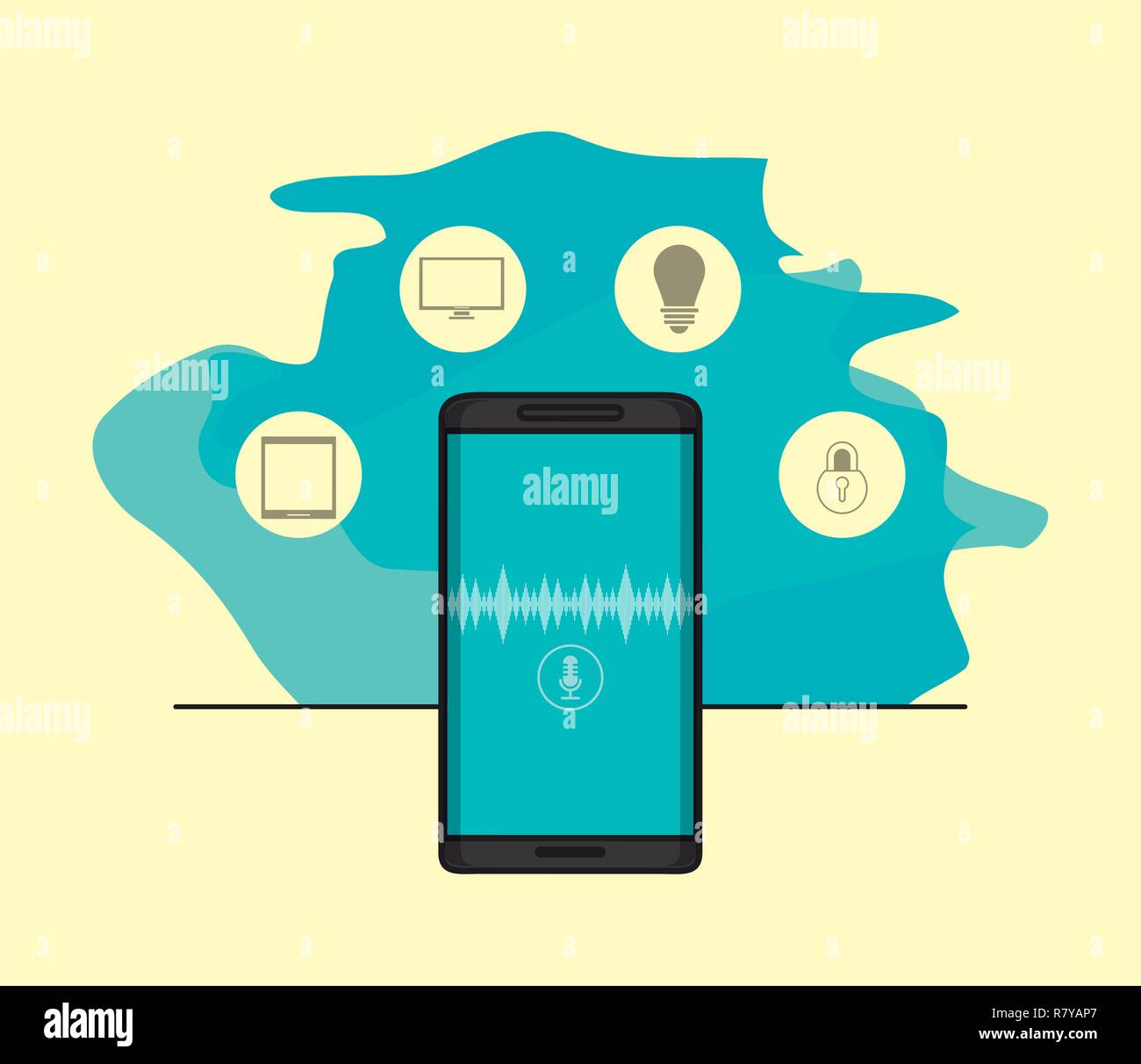 Smart phone sound waves hi-res stock photography and images - Alamy