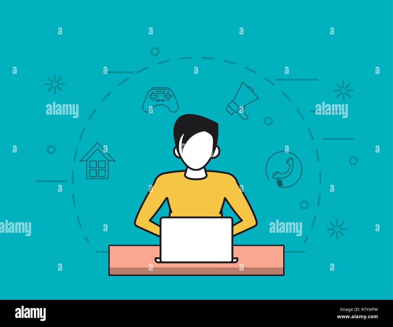 computer connection online technological Stock Vector Image & Art - Alamy