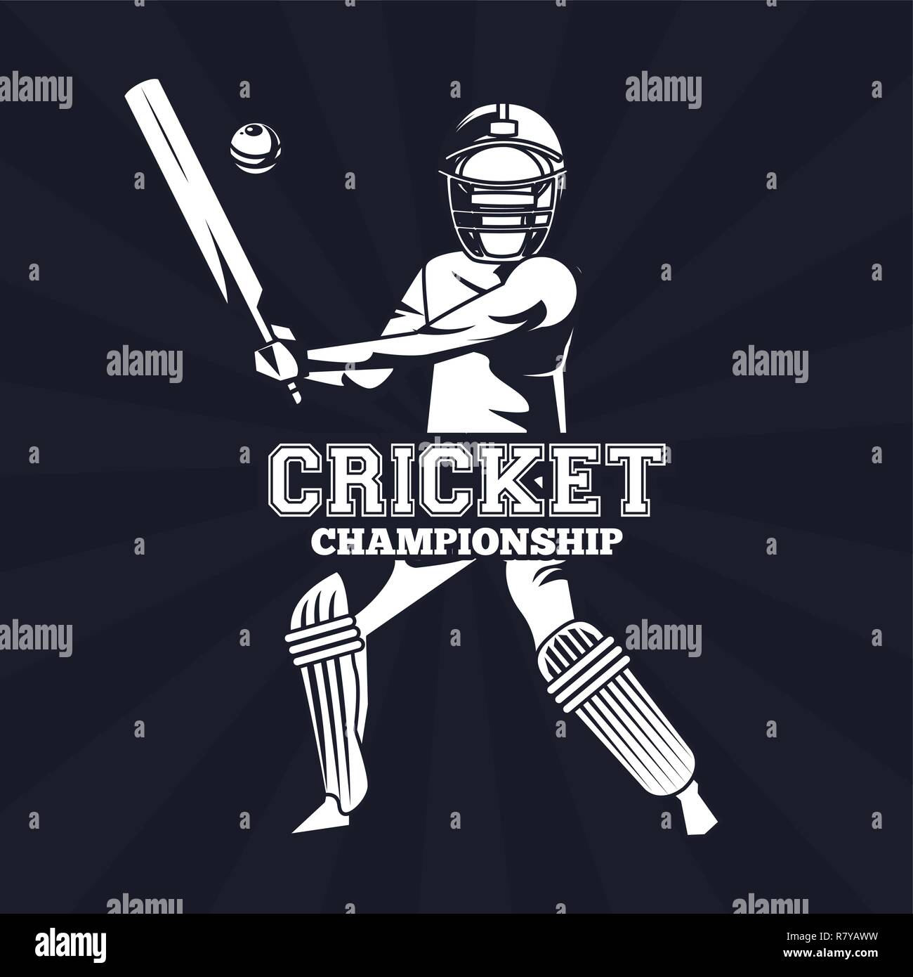 cricket player icon Stock Vector Image & Art - Alamy