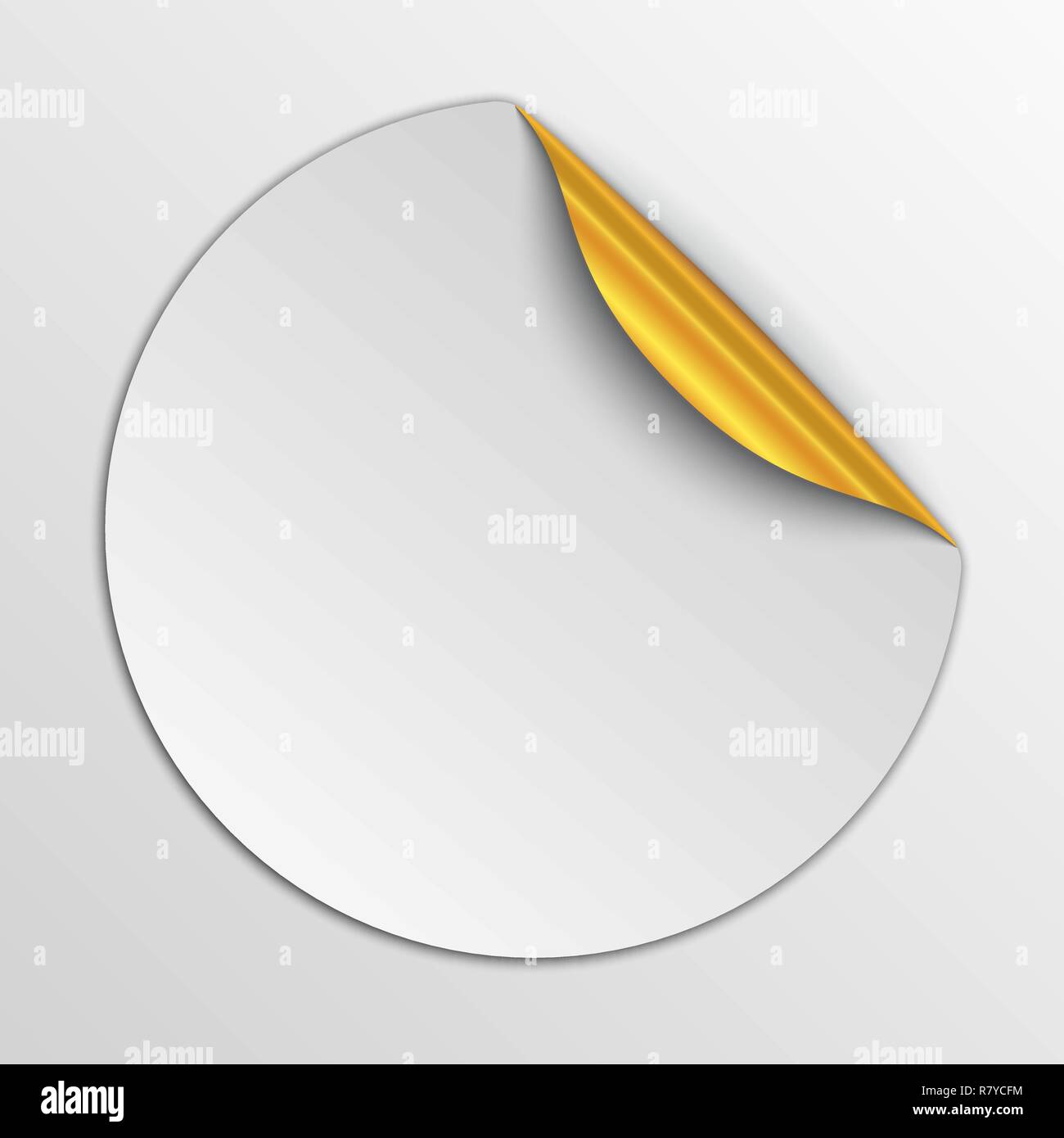 Paper round sticker isolated. Vector illustration. Paper label with ...