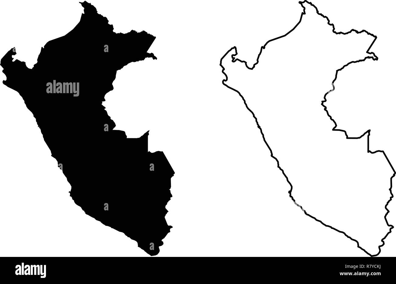 Peru outline hi-res stock photography and images - Alamy