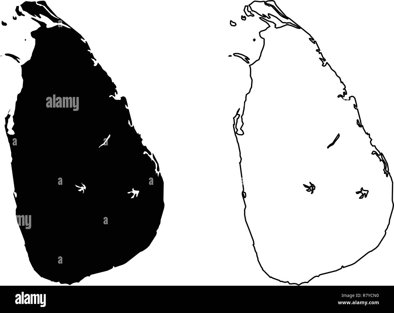 Sri lanka map Black and White Stock Photos & Images - Alamy