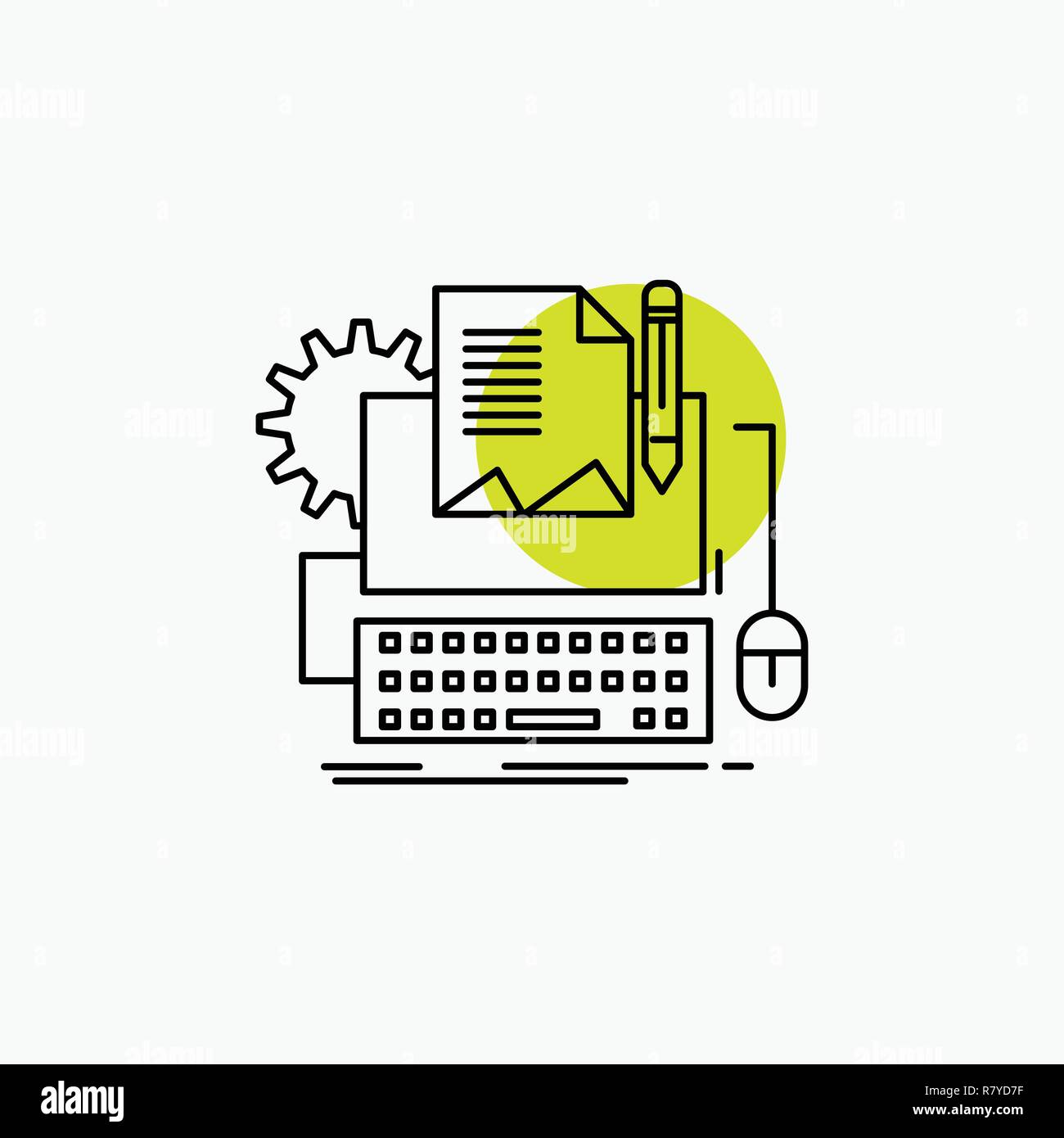 Vintage computer keyboard Stock Vector Images - Alamy