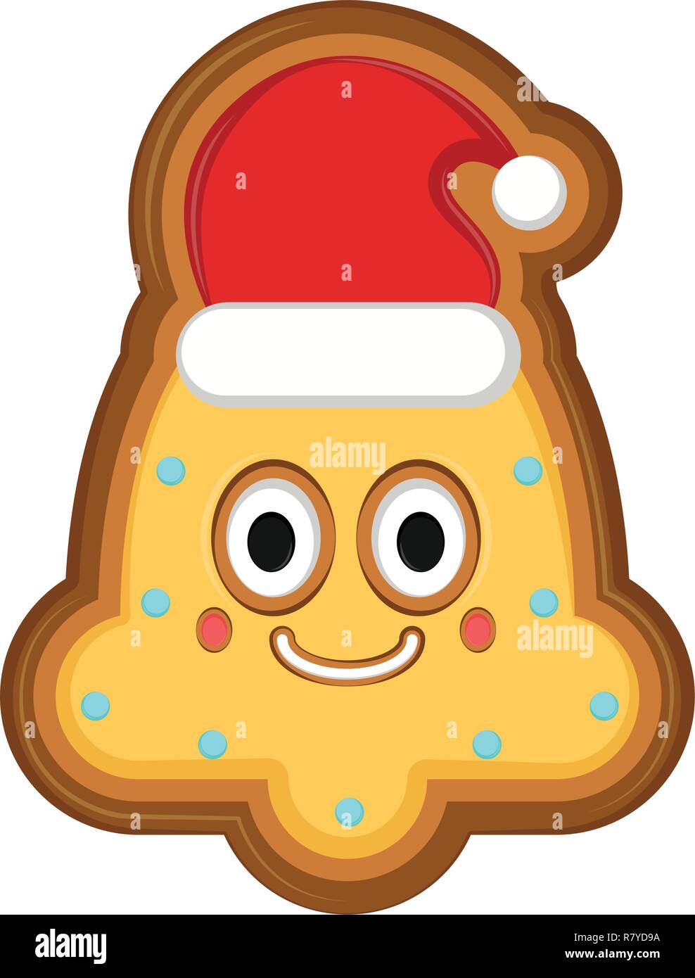 Happy christmas bell gingerbread Stock Vector Image & Art - Alamy