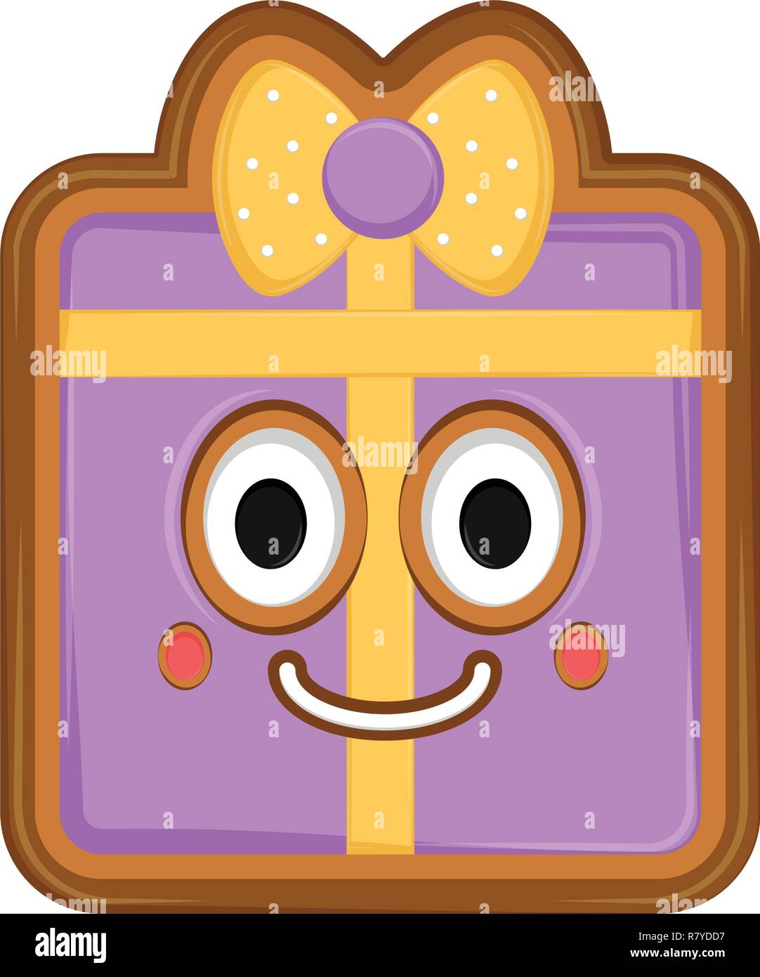 Happy gift box gingerbread Stock Vector Image & Art - Alamy