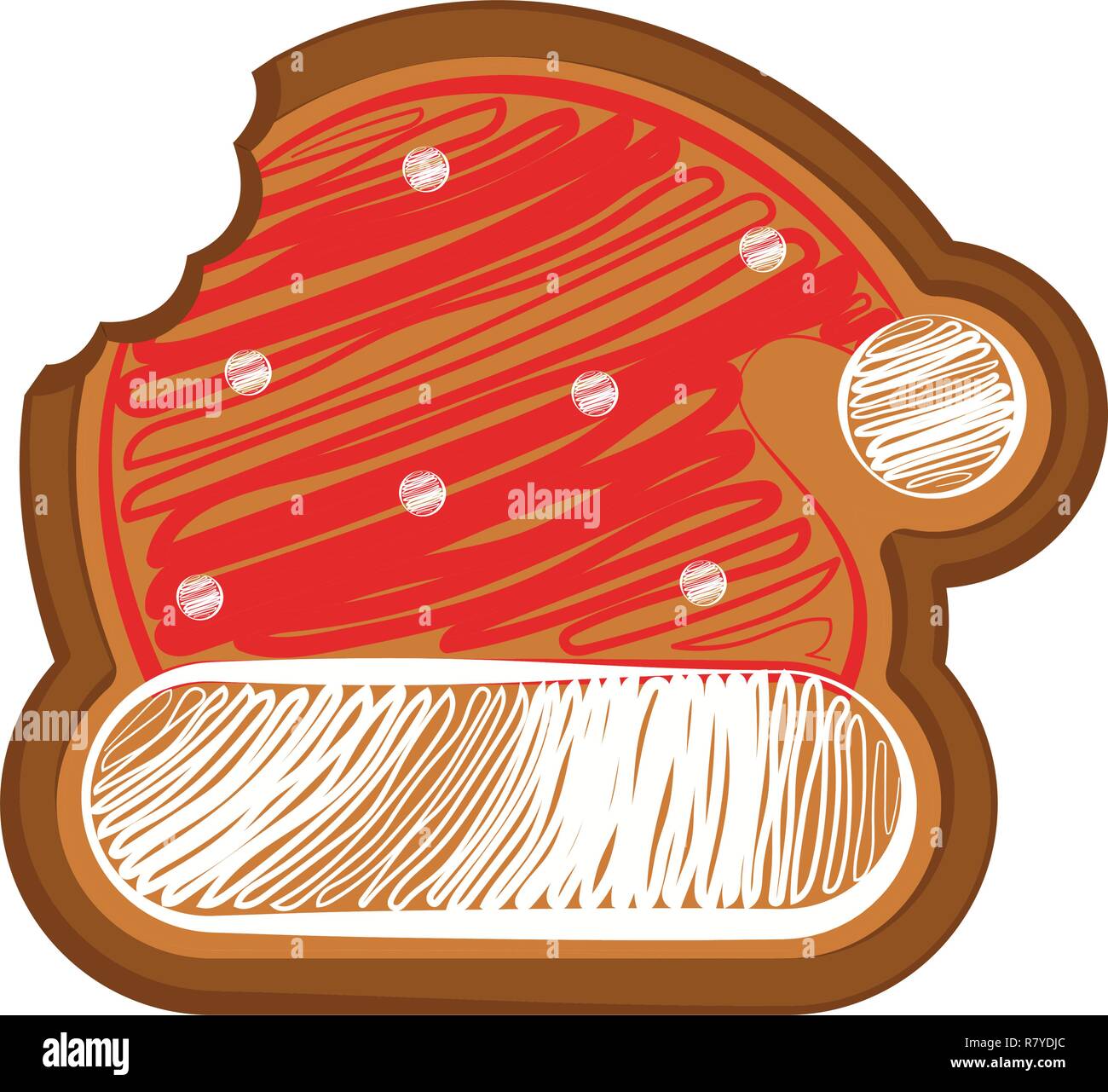 Bitten gingerbread Stock Vector Images - Alamy