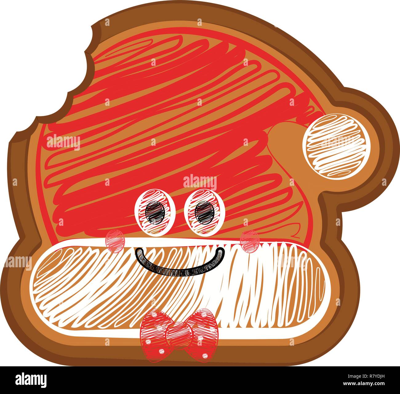 Bitten gingerbread Stock Vector Images - Alamy