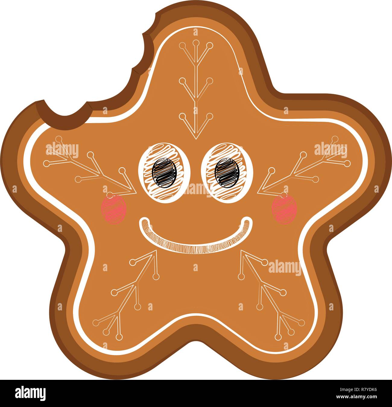 Bitten gingerbread Stock Vector Images - Alamy
