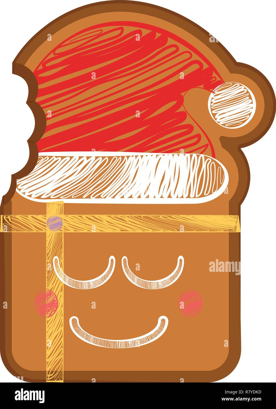 Box christmas homemade gingerbread Stock Vector Images - Alamy