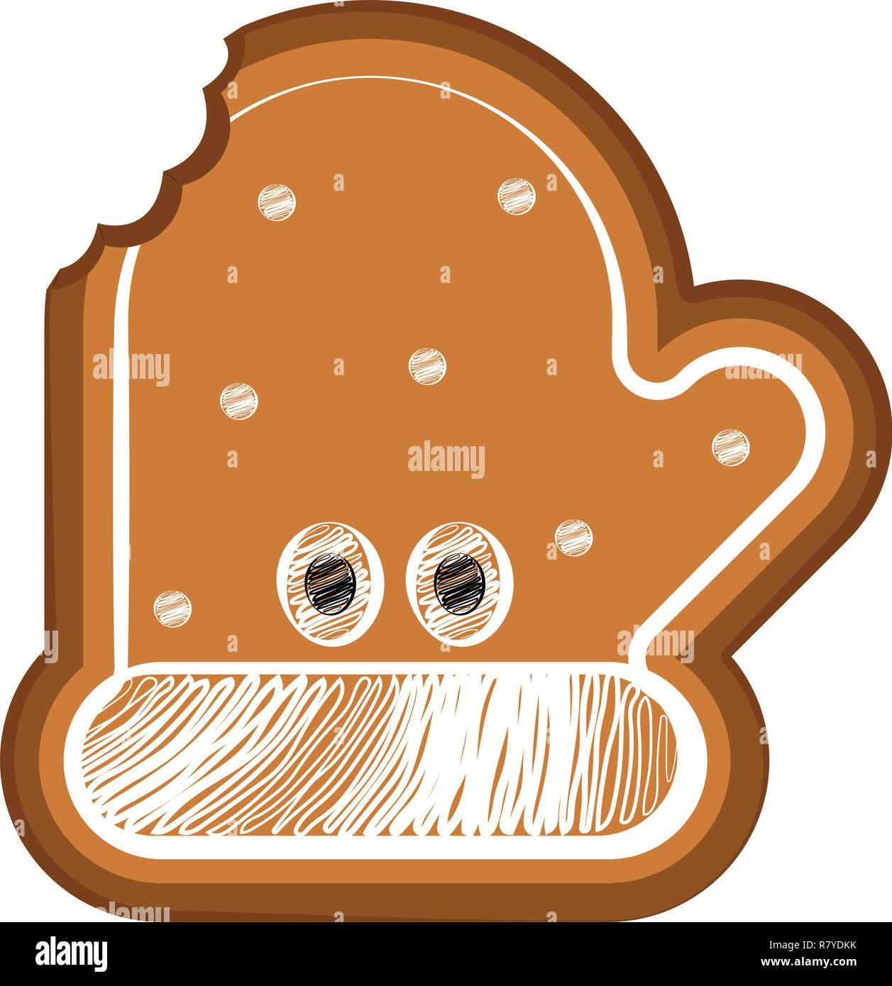 Bitten gingerbread Stock Vector Images - Alamy