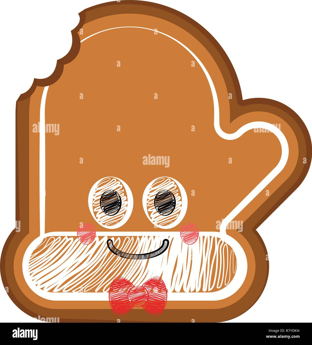 Happy christmas glove gingerbread Stock Vector Images - Alamy