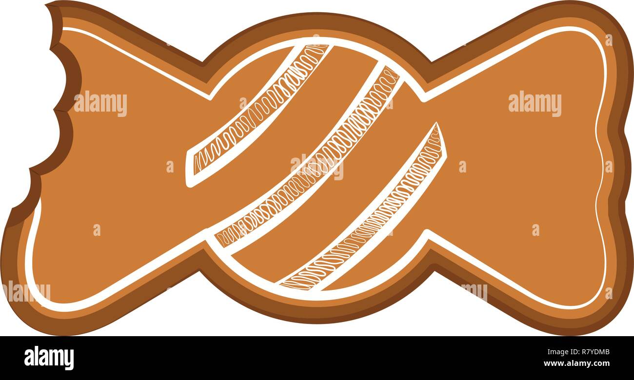 Bitten gingerbread Stock Vector Images - Alamy