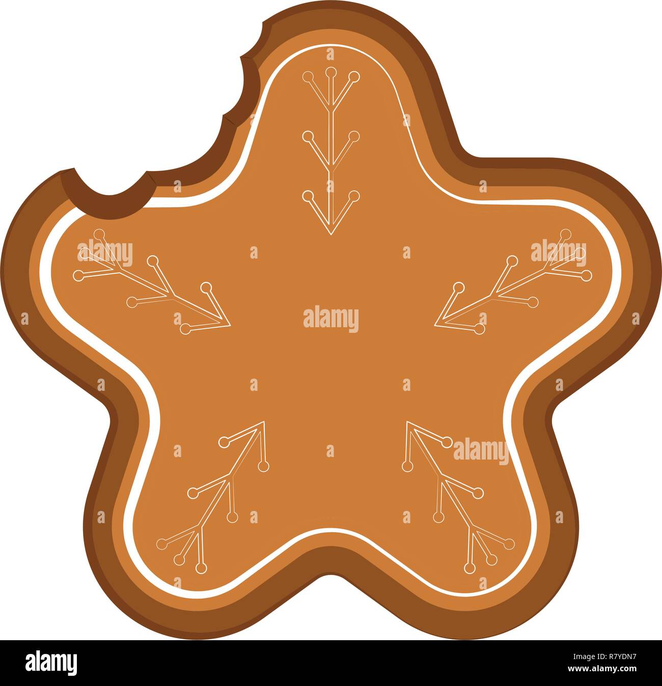 Bitten gingerbread Stock Vector Images - Alamy