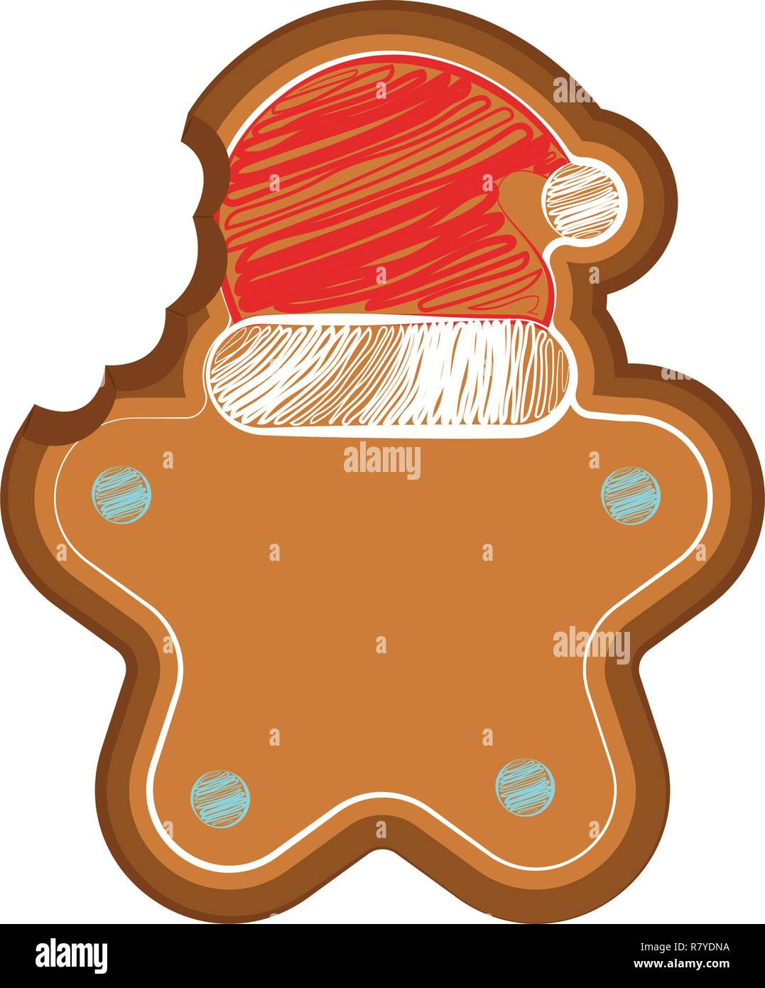 Bitten gingerbread Stock Vector Images - Alamy