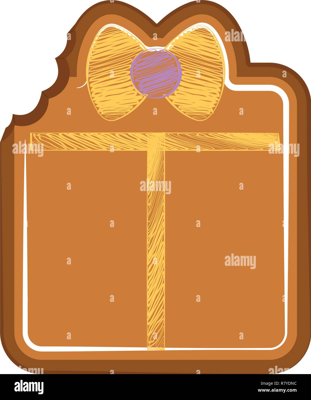 Bitten gingerbread Stock Vector Images - Alamy