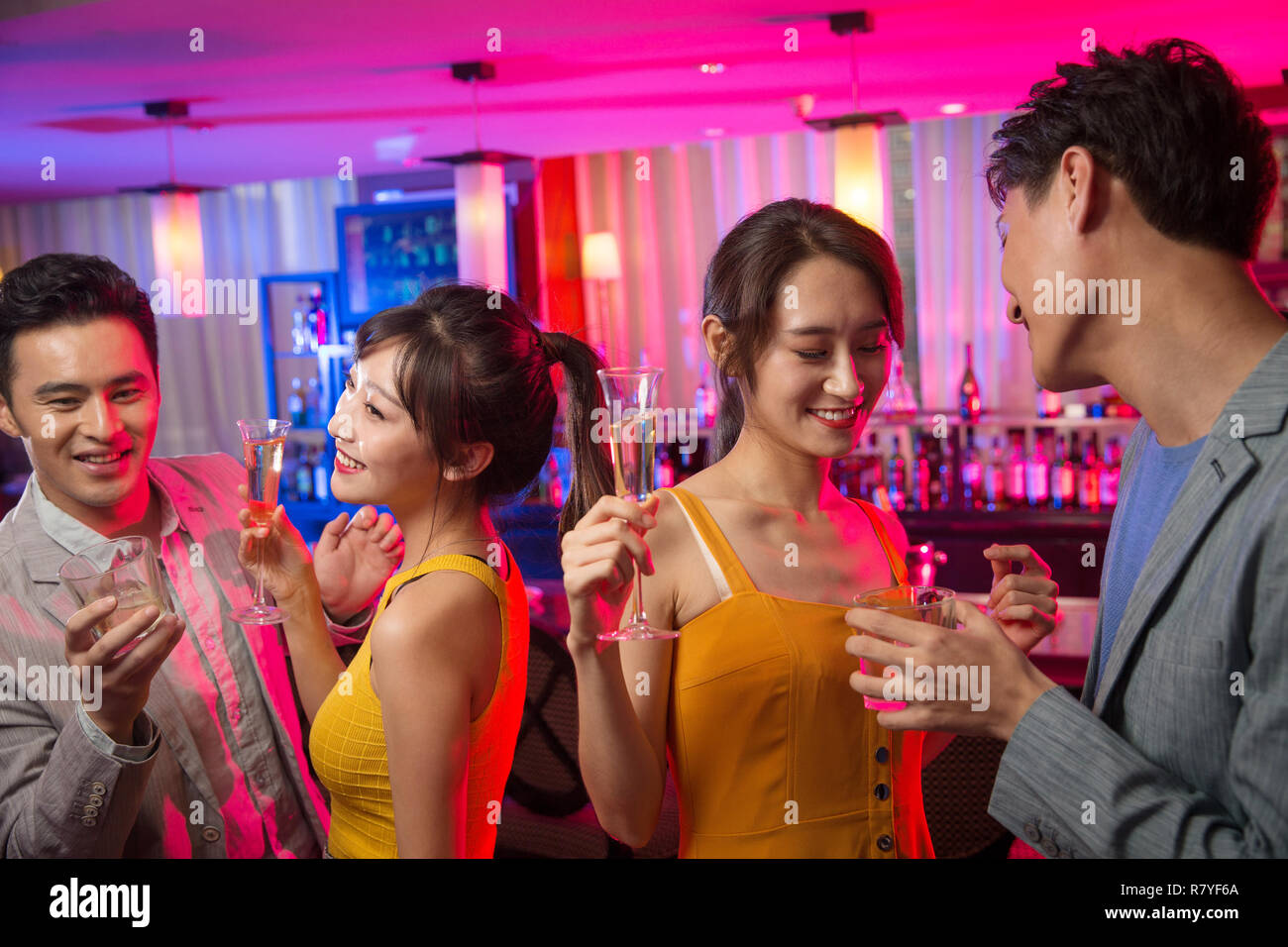 The young party at the bar Stock Photo - Alamy