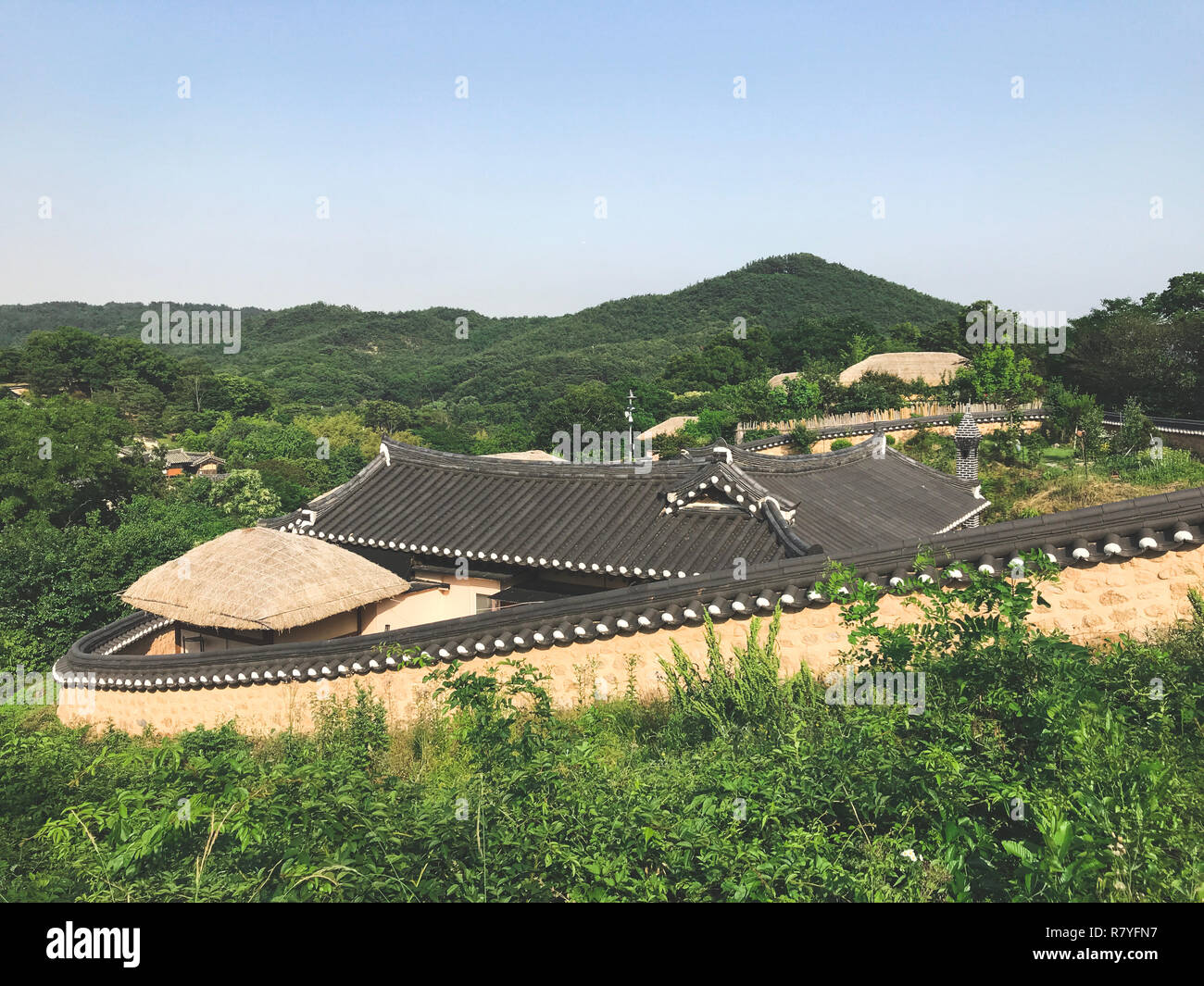 Asian houses in the traditional village, South Korea Stock Photo - Alamy