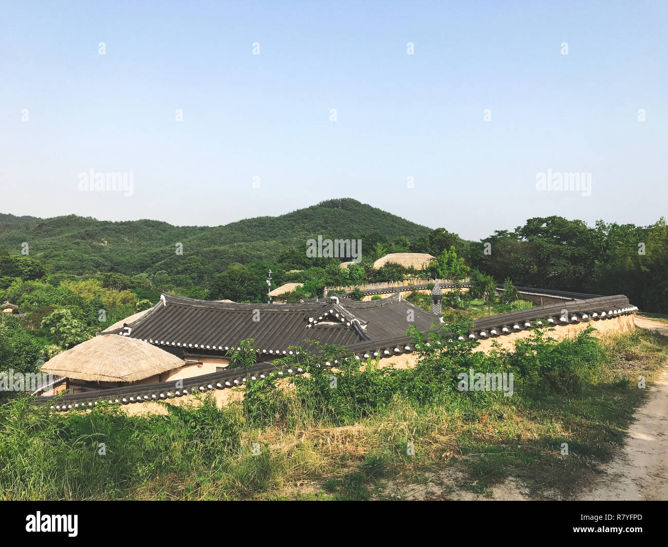 Asian houses in the traditional village, South Korea Stock Photo - Alamy