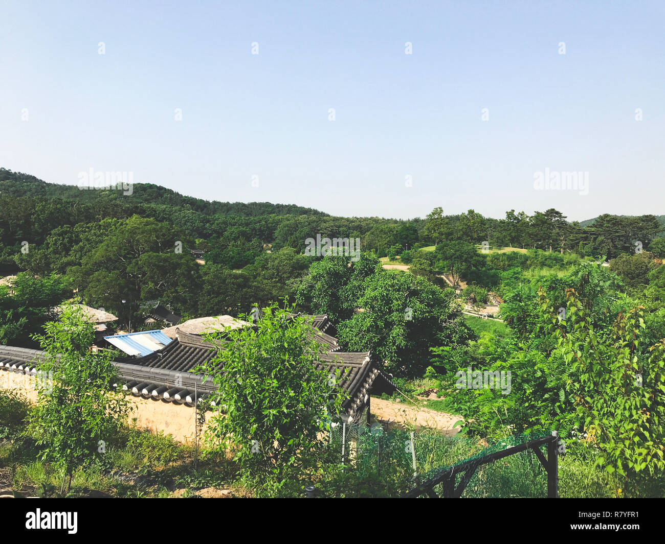 Asian houses in the traditional village, South Korea Stock Photo - Alamy