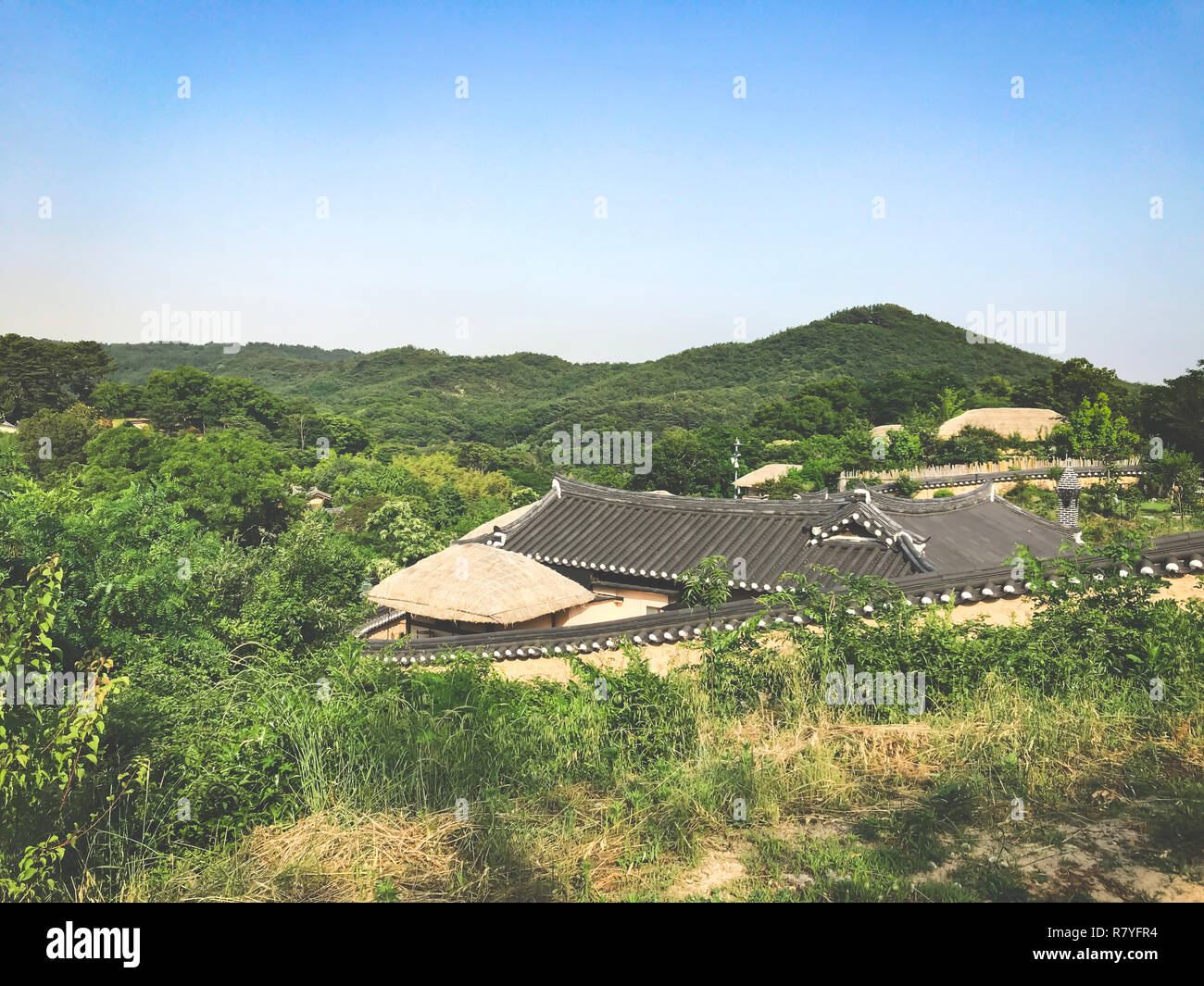 Asian houses in the traditional village, South Korea Stock Photo - Alamy