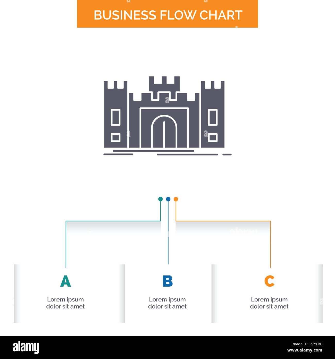 Castle, defense, fort, fortress, landmark Business Flow Chart Design ...