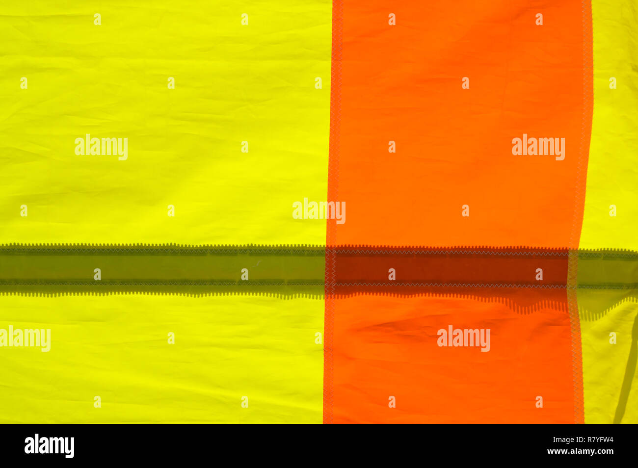 Yellow and Orange Nylon Sail Detail Stock Photo - Alamy
