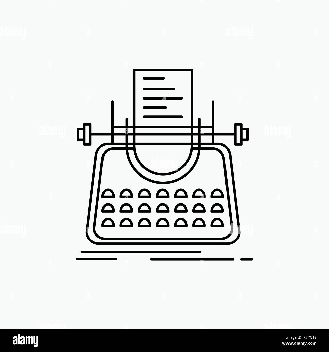Vintage typewriter isolated Stock Vector Images - Alamy