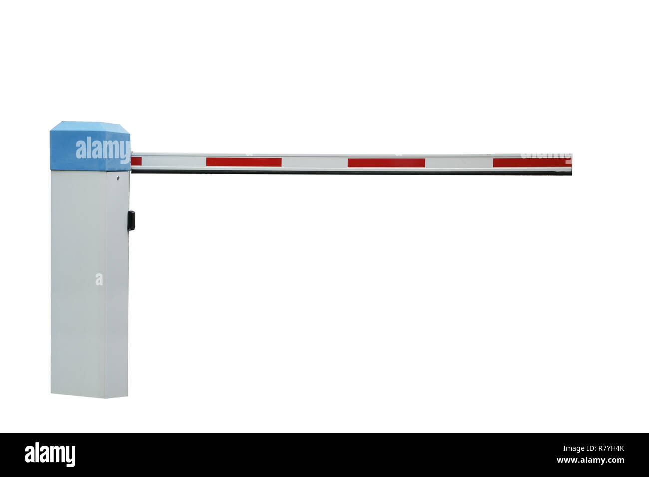 Closed Street Barrier isolated on white background Stock Photo - Alamy