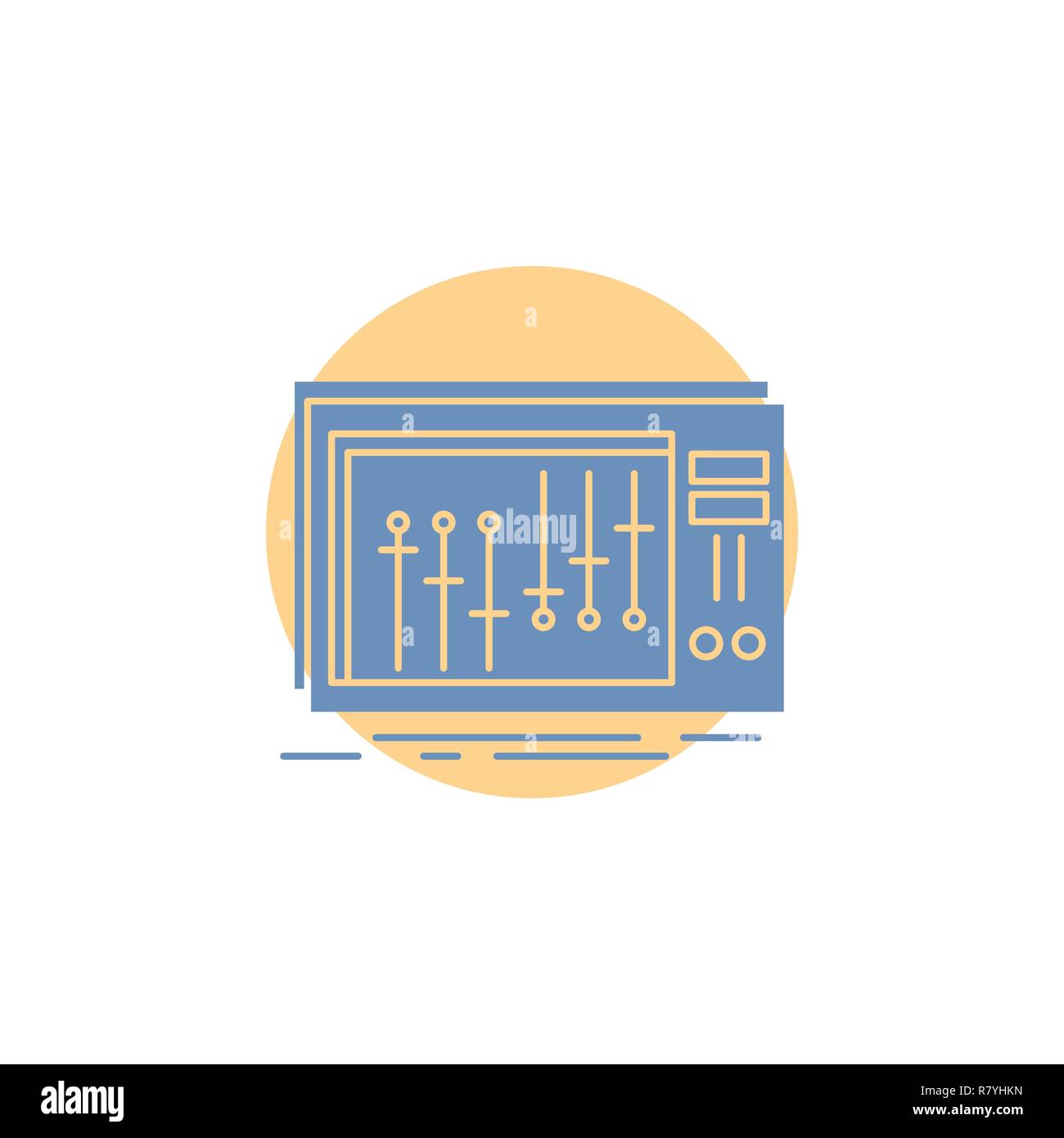 Recording studio mixing desk Stock Vector Images - Alamy