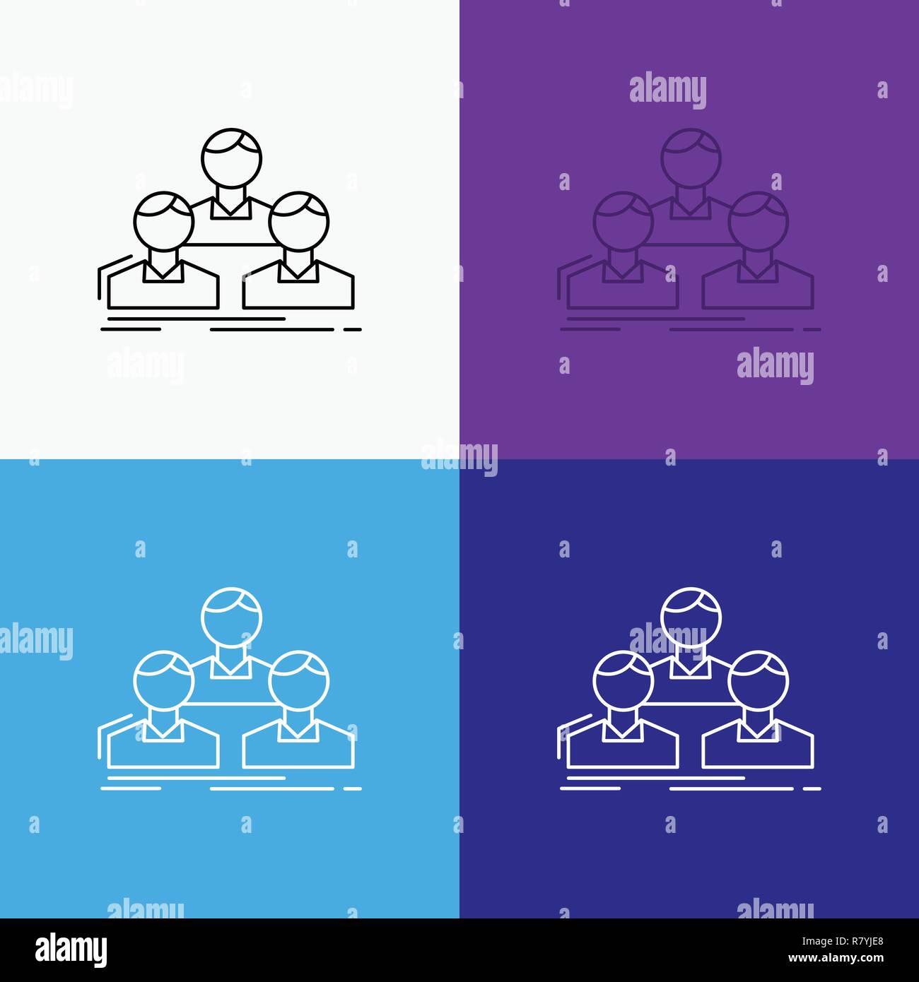 Company, employee, group, people, team Icon Over Various Background ... Company, employee, group, people, team Icon Over Various Background ...