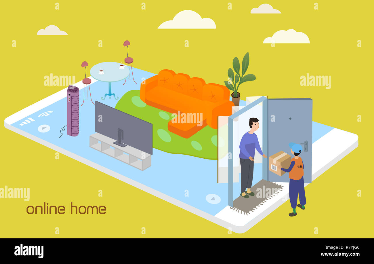 Shopping at home Stock Photo - Alamy