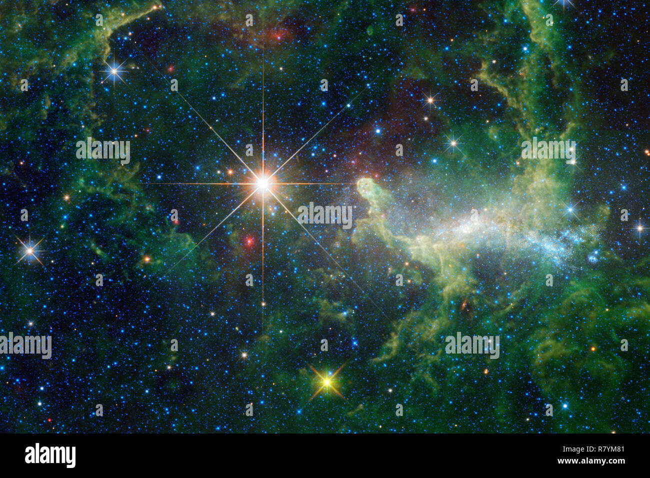 Awesome beautiful nebula somewhere in outer space. Elements of this ...