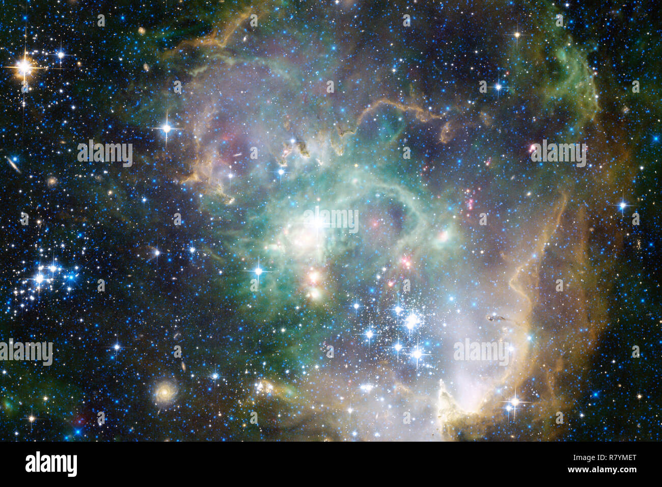 Nebulae and many stars in outer space. Elements of this image furnished ...