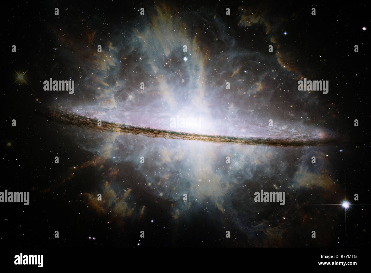 Cosmic landscape, colorful science fiction wallpaper with endless outer ...