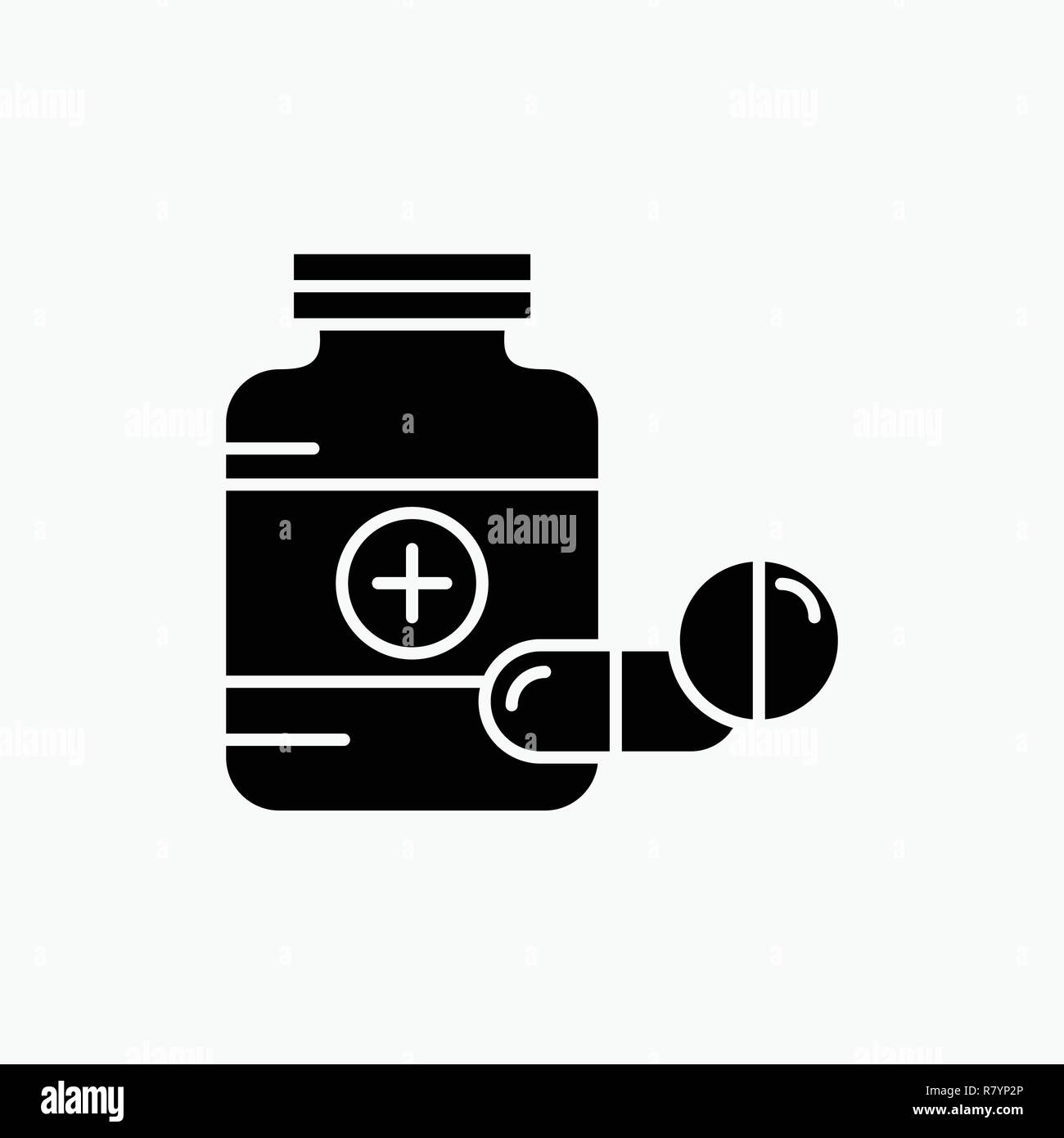 Medicine Pill Capsule Drugs Tablet Glyph Icon Vector Isolated
