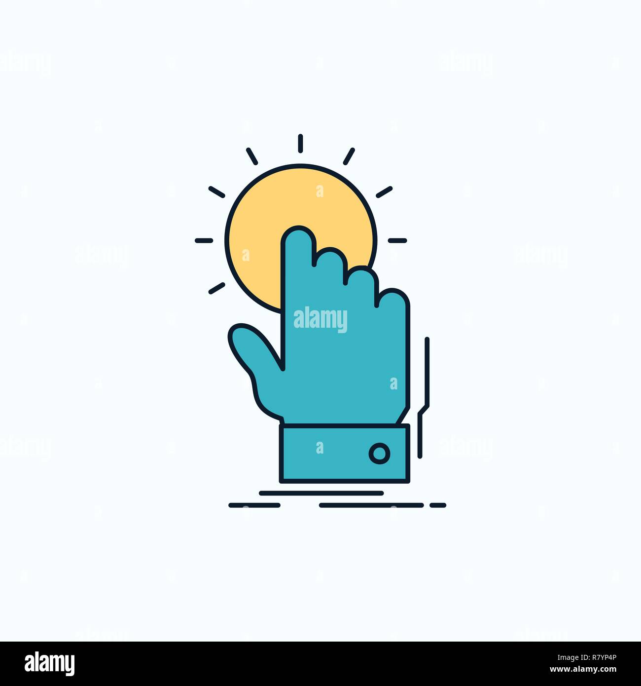 Man pressing start button on Stock Vector Images - Alamy