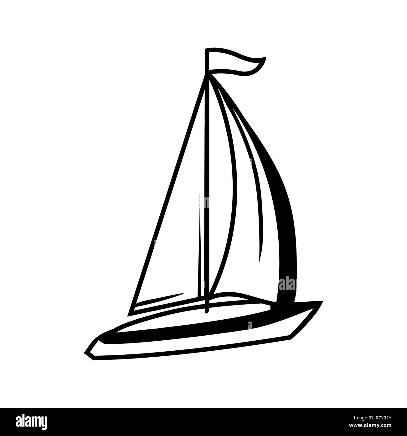 Sailboat Clipart Black And White