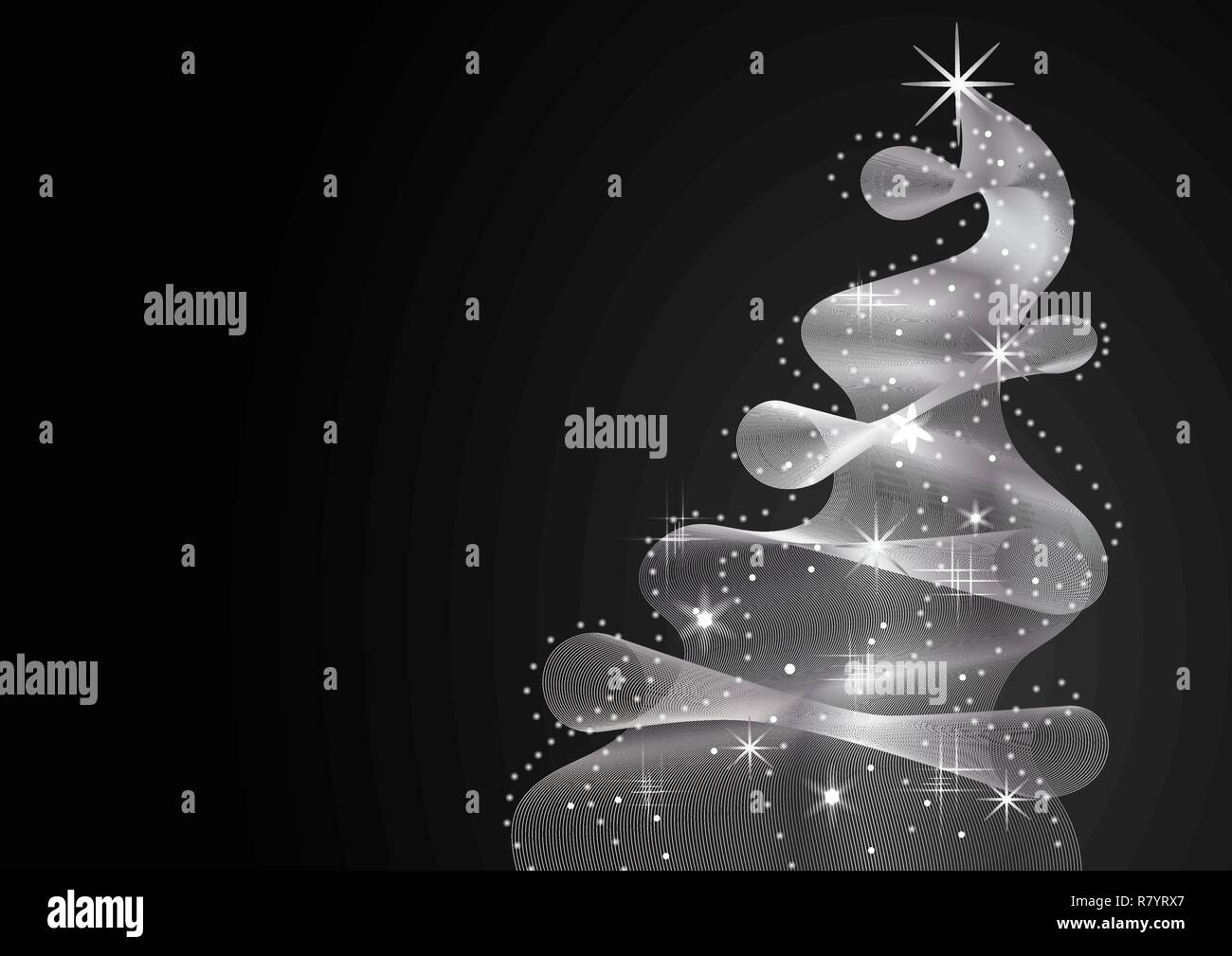 Sparkling Christmas Tree made of wave flow Stock Vector Image & Art - Alamy
