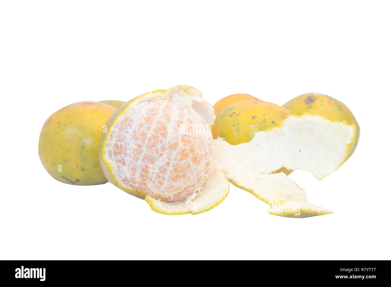 fresh yellow orange fruit orange peel on top of range group white ...
