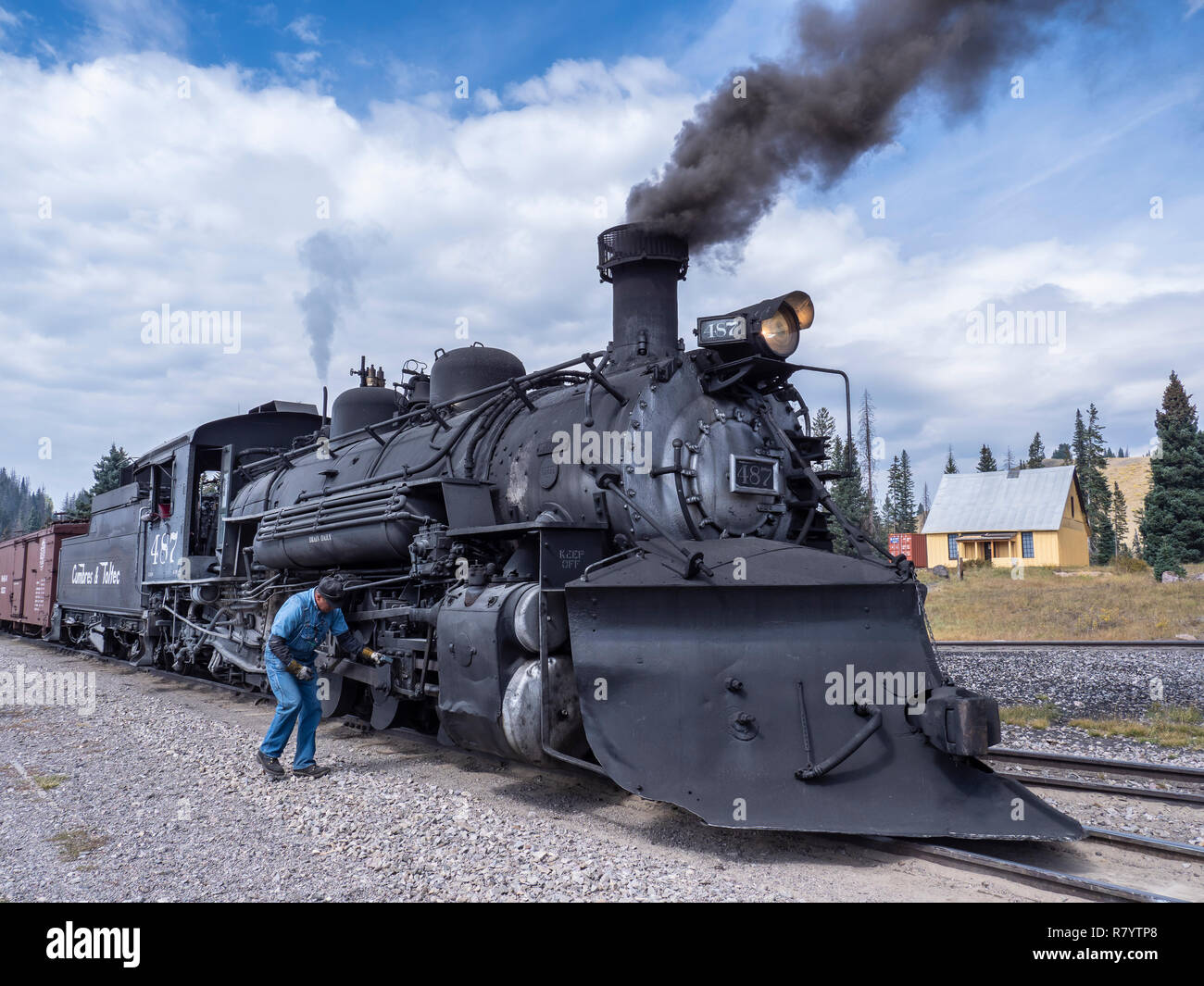Cumbres & Toltec Scenic Railroad train atop Cumbres Pass, Colorado ...