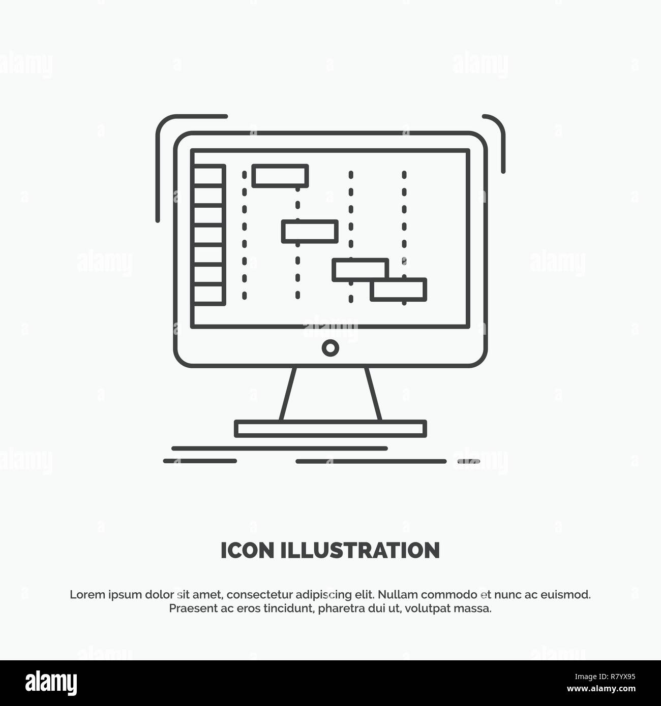 Ableton, application, daw, digital, sequencer Icon. Line vector gray ...