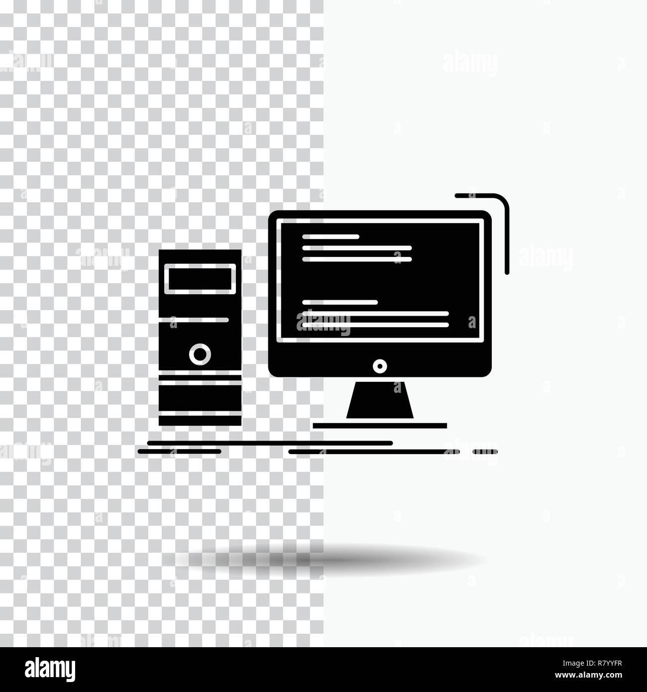 Black student at the computer screen Stock Vector Images - Alamy