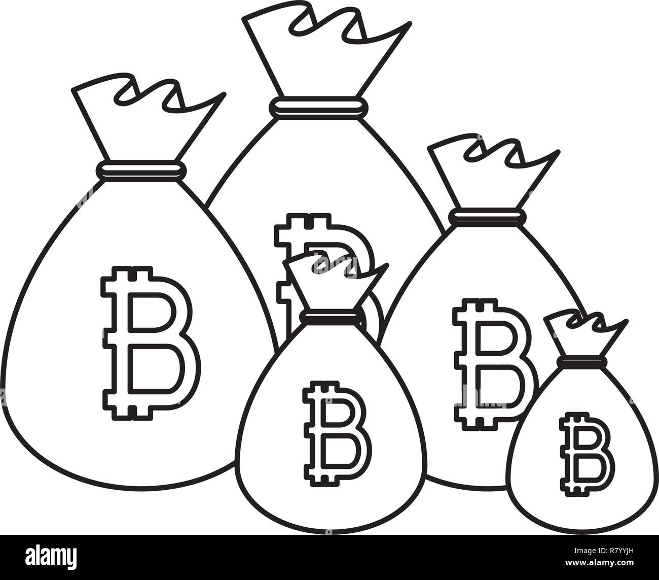 bitcoin sack ecommerce icon vector illustration design Stock Vector ...