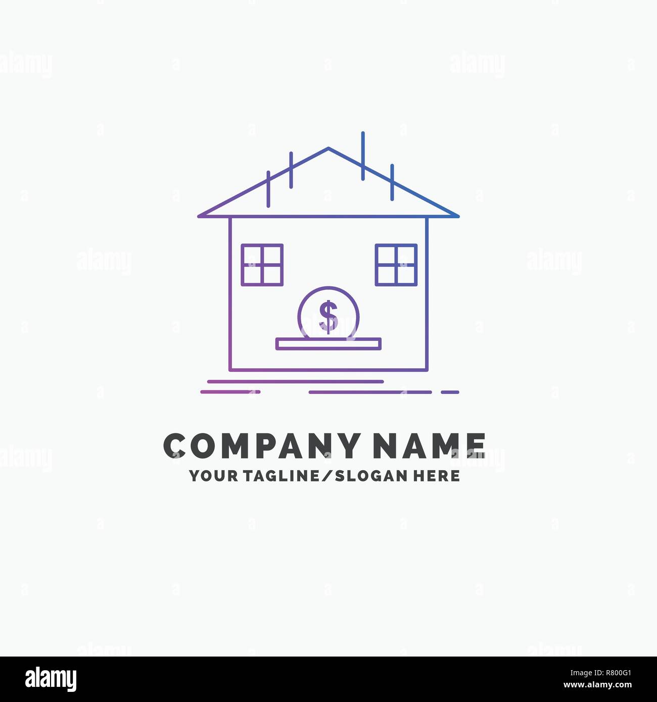 Savings bank logo Stock Vector Images - Alamy