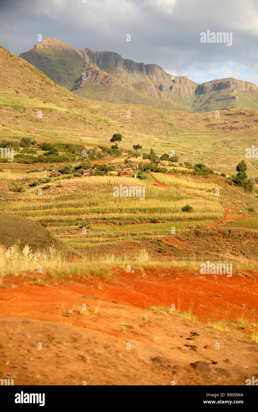 The Maluti or Maloti Mountains, a mountain range in the highlands of ...