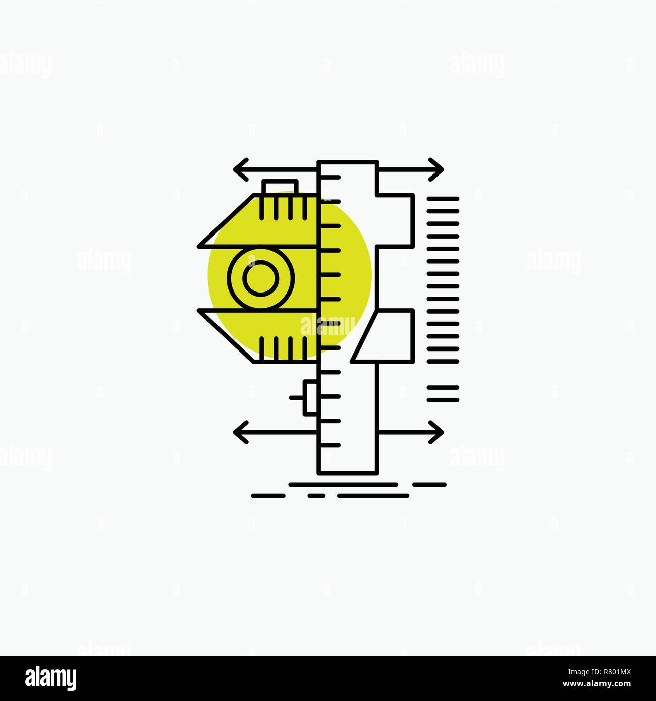 Calipers technical drawing Stock Vector Images - Alamy
